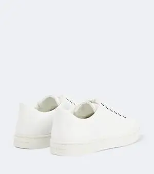 Manolo Blahnik Calf Leather Lace-up Sneakers - White