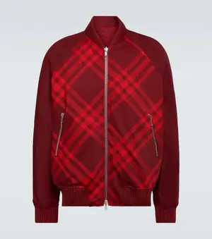 Burberry Check Wool-blend Bomber Jacket