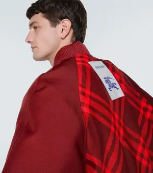 Burberry Check Wool-blend Bomber Jacket
