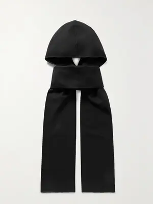 THE ROW Gordie Hooded Brushed-cashmere Scarf