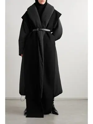 THE ROW Gordie Hooded Brushed-cashmere Scarf
