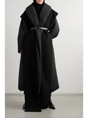 THE ROW Gordie Hooded Brushed-cashmere Scarf