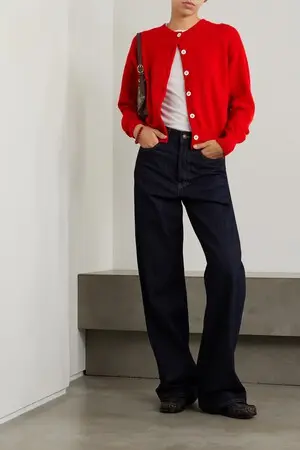 Daughter Net Sustain Ada Wool Cardigan - Red