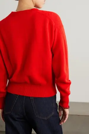 Daughter Net Sustain Ada Wool Cardigan - Red