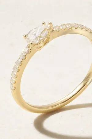 ANITA KO Sideways Pear 18-karat Diamond Ring