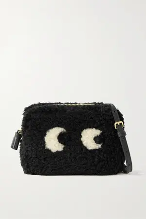 ANYA HINDMARCH Eyes Shearling Shoulder Bag