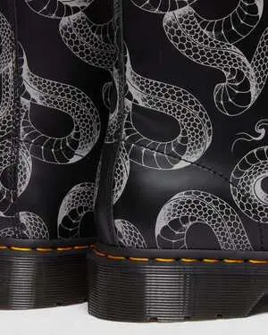 Dr. Martens 1460 Serpent Print Leather Lace Up Boots