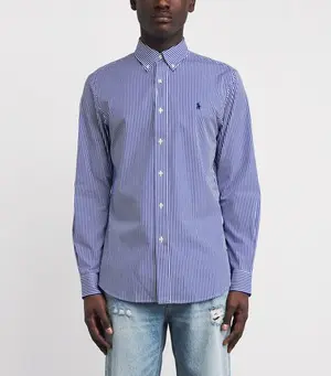 Polo Ralph Lauren Stripe Custom Fit Shirt - Blue