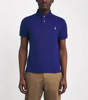 Polo Ralph Lauren Cotton Mesh Slim-fit Polo Shirt - Navy