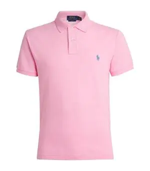 Polo Ralph Lauren Slim Fit Cotton Mesh Polo Shirt With Embroidered Logo - Pink