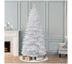 PULEO INTERNATIONAL Puleo 7' Unlit White Carson Artificial Pine Tre E 680 Tips