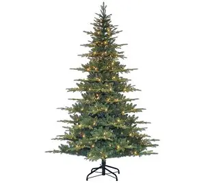 PULEO INTERNATIONAL Puleo 7.5' Pre-lit Artificial Utah Fir Tree - One-color
