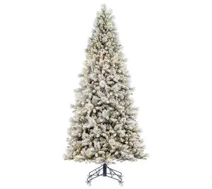 VICKERMAN 7.5' Flocked Jackson Pine Artificial Pre-lit Tree Ww - One-color