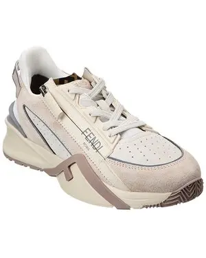 Fendi Fendi Flow Suede Sneaker - White