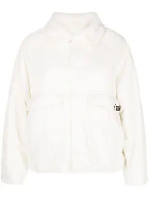Izzue Logo-patch Shirt Jacket - White
