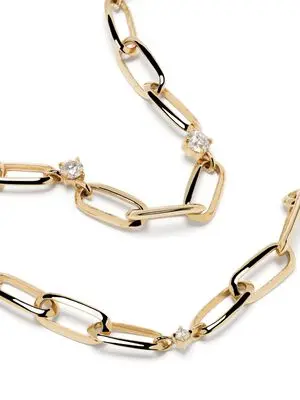 Lizzie Mandler 18kt Yellow Diamond Link Necklace