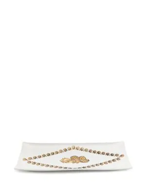 FORNASETTI Giro Di Conchiglie Rectangular Tray - Gold
