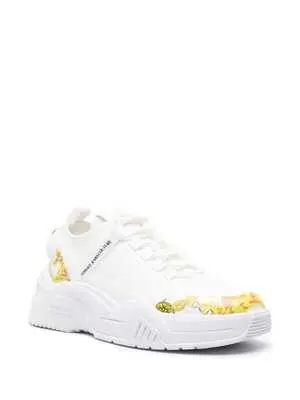 Versace Baroque-print Sneakers - White