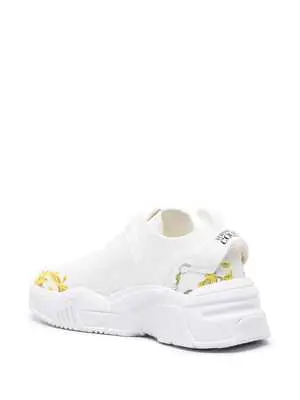Versace Baroque-print Sneakers - White