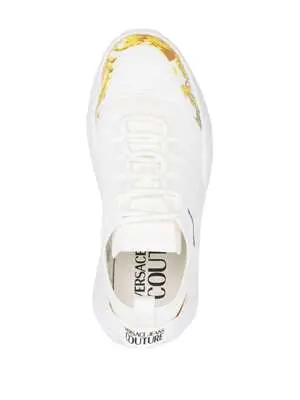 Versace Baroque-print Sneakers - White