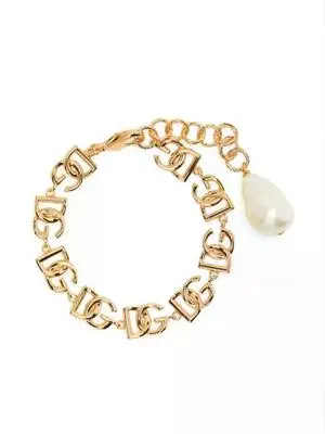 Dolce & Gabbana Logo Plaque Bracelet - Silver
