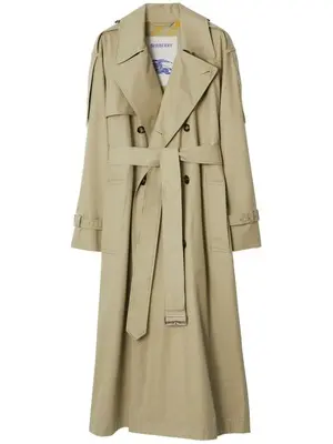 Burberry Castleford Cotton Trench Coat - Neutrals