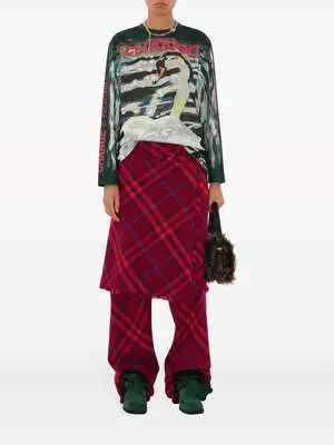 Burberry Checked Straight-leg Wool Trousers