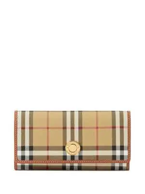 Burberry Vintage Check Leather Wallet - Neutrals