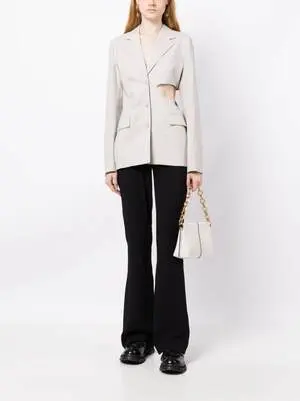 LOW CLASSIC Single-breasted Cut-out Wool Blazer