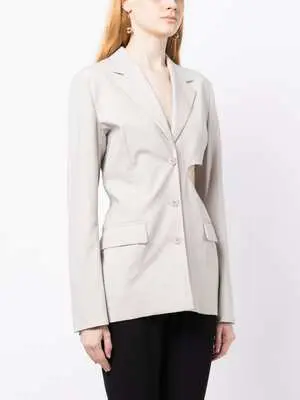 LOW CLASSIC Single-breasted Cut-out Wool Blazer