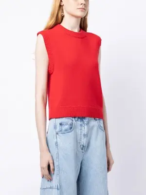 Tibi Distressed Lambswool Vest