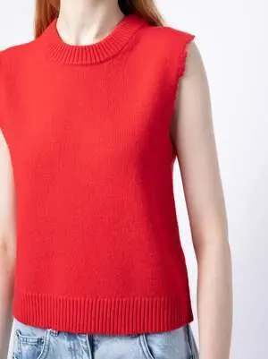 Tibi Distressed Lambswool Vest