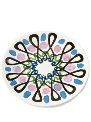 1882 LTD Swirl Graphic-print Salad Plate - White