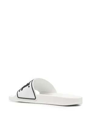DIESEL® Logo-embossed Slides - White