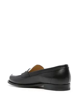 SCAROSSO Two-tone Leather Loafers - Black