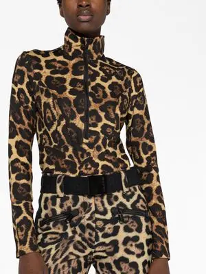 Goldbergh Leona Leopard-print Ski Top