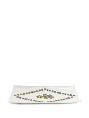 FORNASETTI Giro Di Conchiglie Rectangular Tray - White