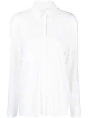 Norma Kamali Pointed-collar Shirt - White