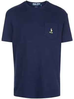 PALACE X Ralph Lauren Waffle Pocket Tee - Blue