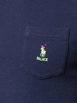 PALACE X Ralph Lauren Waffle Pocket Tee - Blue