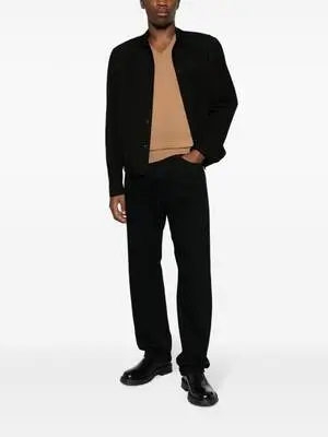 John Smedley V-neck Fine-knit Jumper - Brown