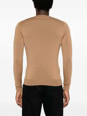 John Smedley V-neck Fine-knit Jumper - Brown