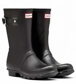 Hunter Original Short Rain Boots In - Black