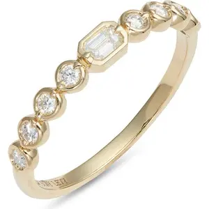 Bony Levy Monaco Mixed Diamond Stackable Ring - 18ky Yellow Gold