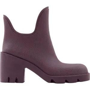 Burberry Marsh Textured Ankle Boot Aubergine