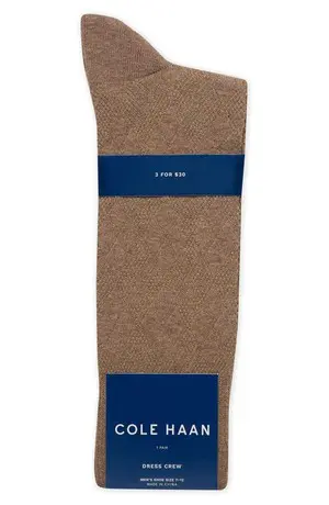 Cole Haan Argyle Dress Socks - Brown Heather