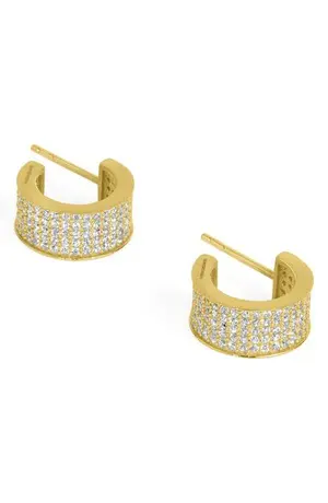 DEAN DAVIDSON Petit Pavé Thick Huggie Earrings