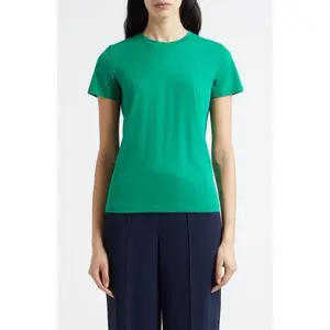 Vince Essential Crewneck Pima Cotton T-shirt - Emerald