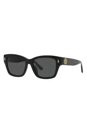 Tory Burch 53mm Rectangular Sunglasses