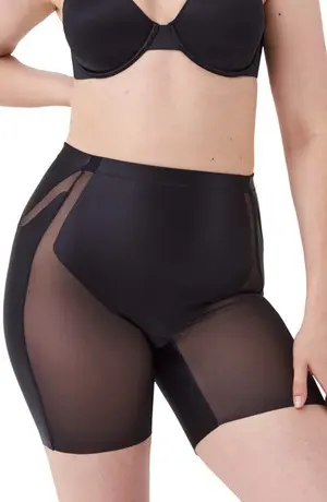 Spanx Spanxshape™ Booty-lifting Mid-thigh Short - Very Black